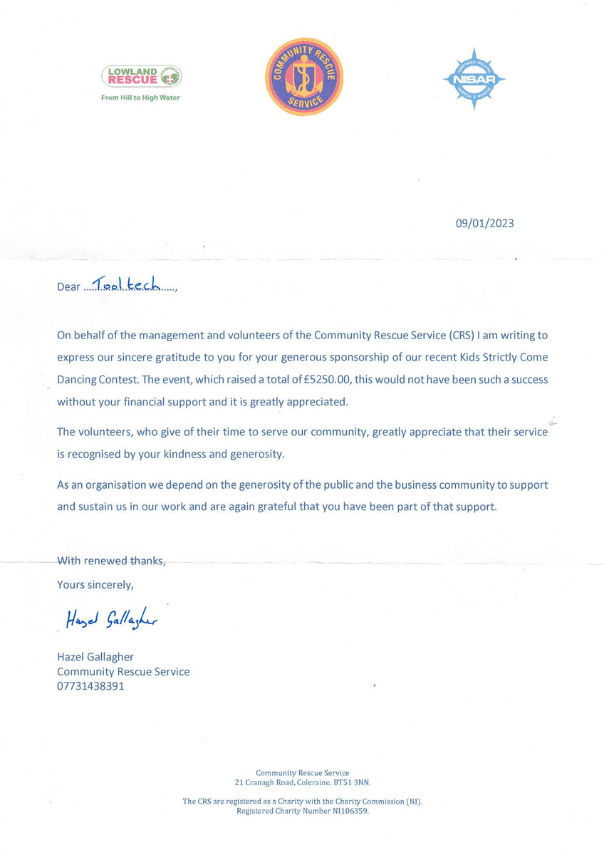 TOOLTECH PROUD TO SPONSOR COMMUNITY RESCUE SERVICE, COLERAINE - MILWAU ...