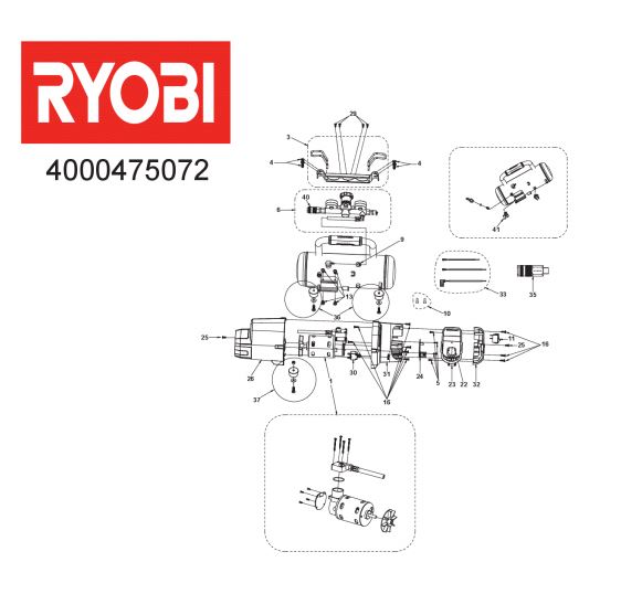 RYOBI R18AC CORDLESS AIR COMPRESSOR - Genuine RYOBI Replacement Spare ...
